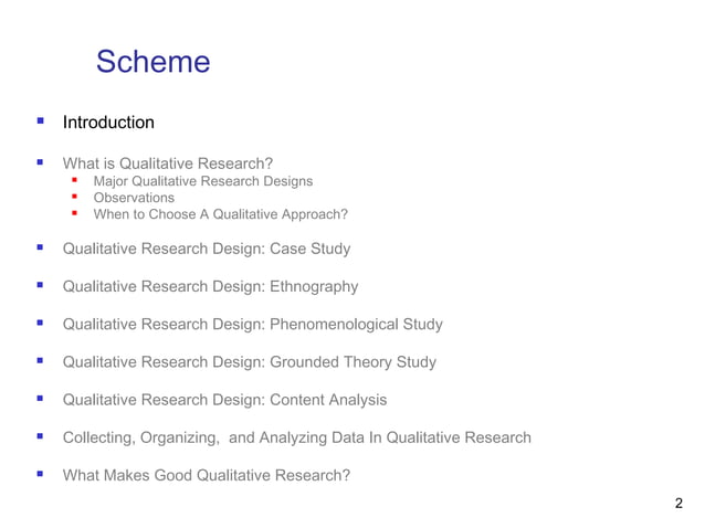 Qualitative research designs | PPT