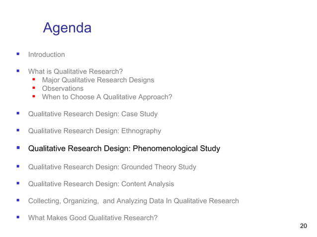 Qualitative research designs | PPT