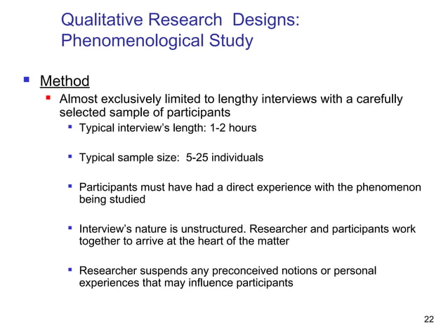 Qualitative research designs | PPT