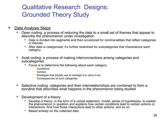 Qualitative research designs | PPT