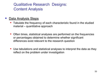 Qualitative research designs | PPT