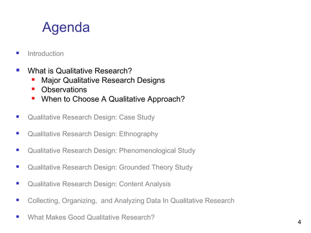 Qualitative research designs | PPT