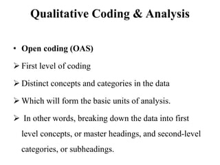 Qualitative research - type of data, analysis of qualitative data ...