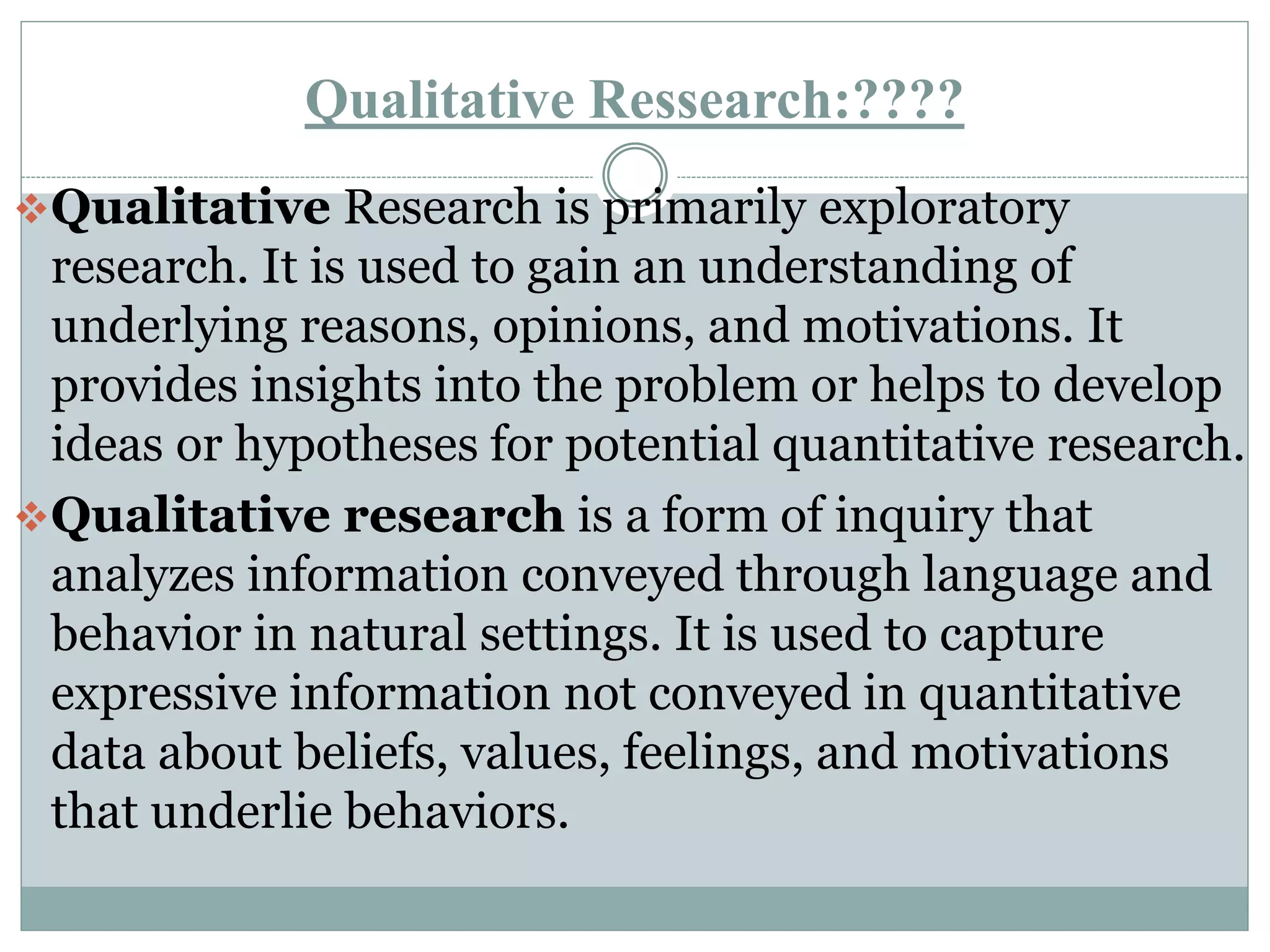 Qualitative research | PPTX