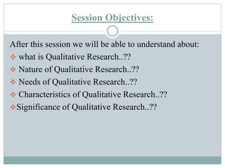 Qualitative research | PPTX