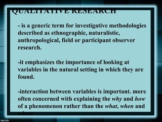 Qualitative Research | PPT