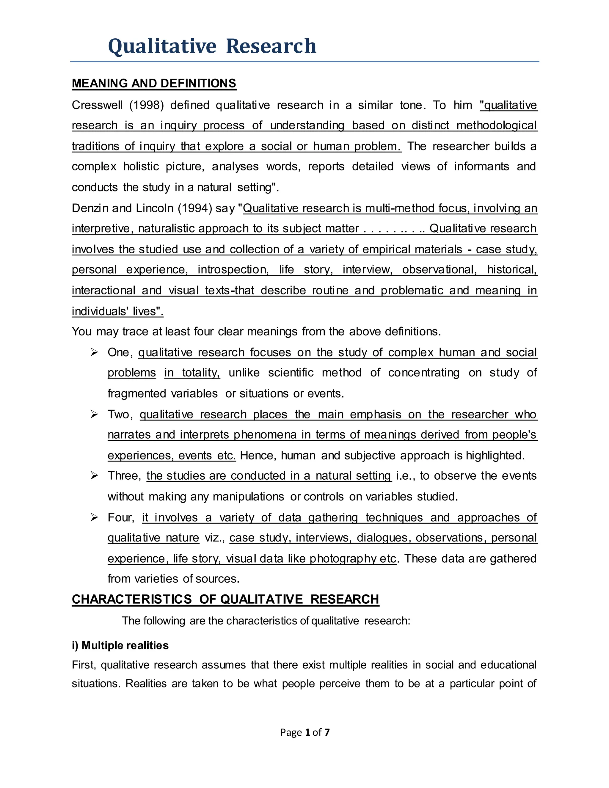 Qualitative research | DOCX