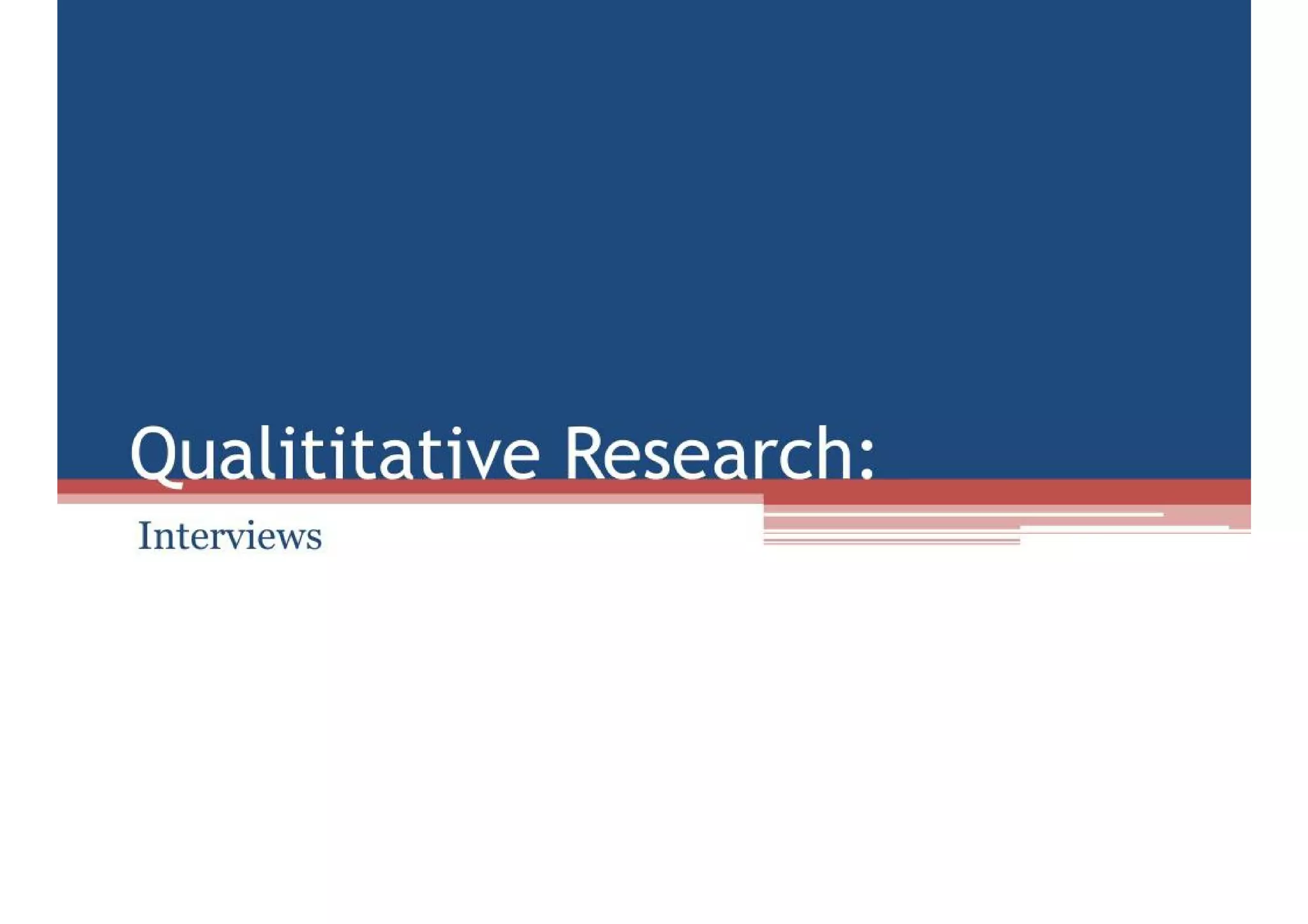 Qualitative Research | PPT
