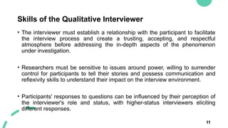 Interview Technique in Qualitative Research | PPTX