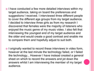 Qualitative research interviews with target audience | PPT