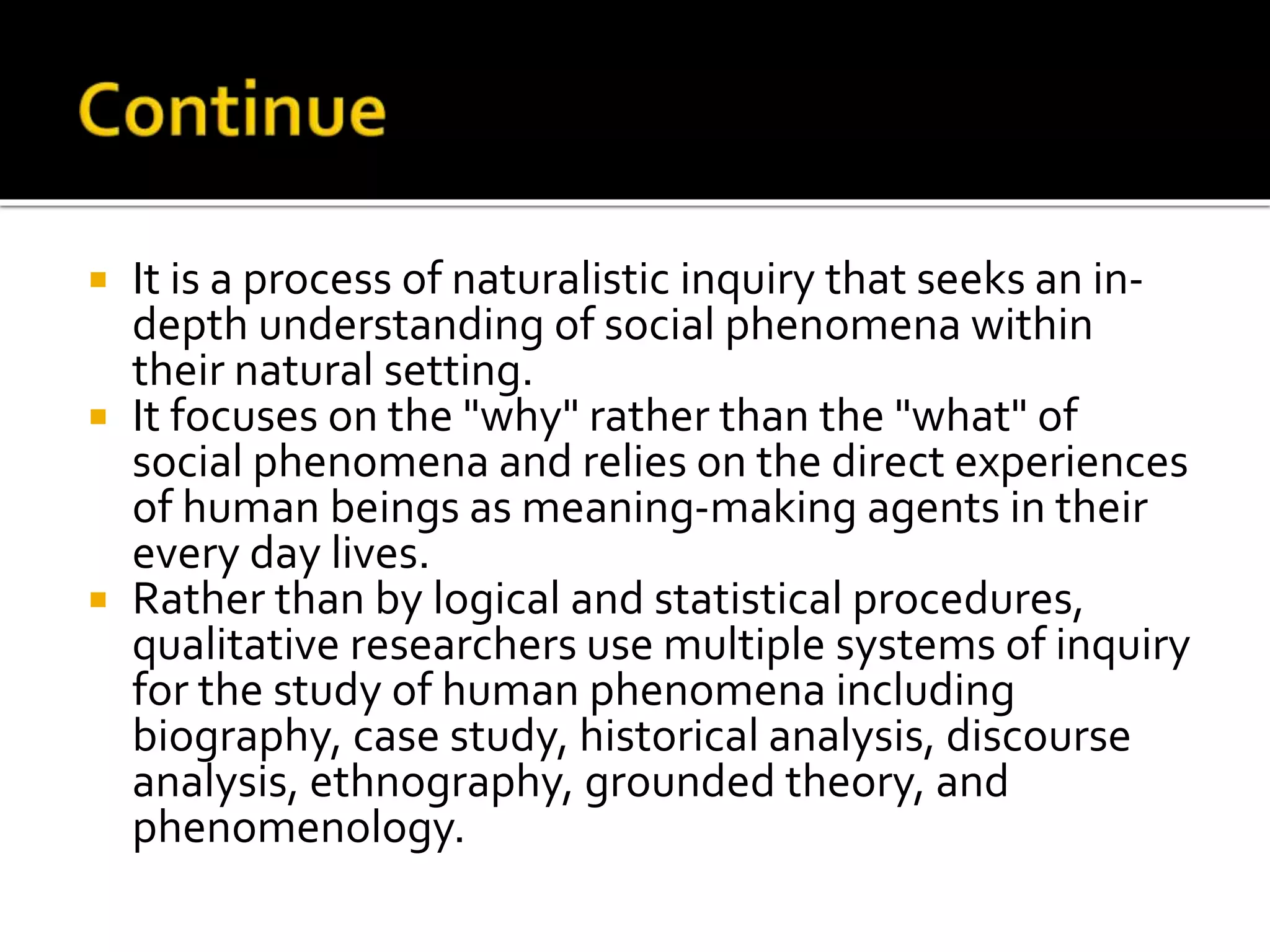 Qualitative research and its types | PPTX