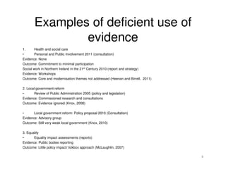 Qualitative research and policy making in northern ireland barriers ...
