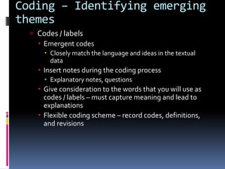 The Process of Qualitative Research Methods | PPT