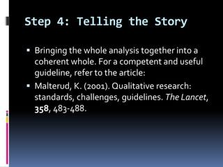 The Process of Qualitative Research Methods | PPT