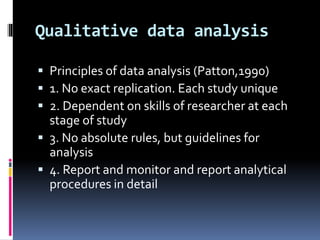 The Process of Qualitative Research Methods | PPT