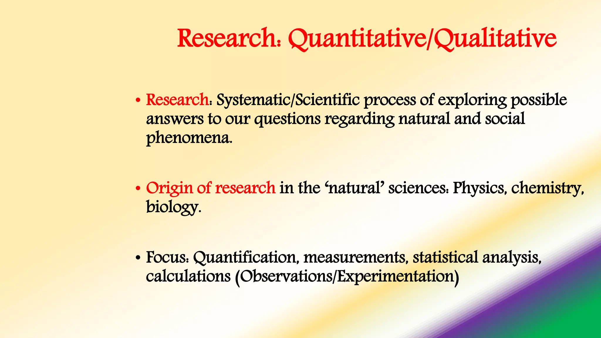 Qualitative research definition and characteristics | PPT