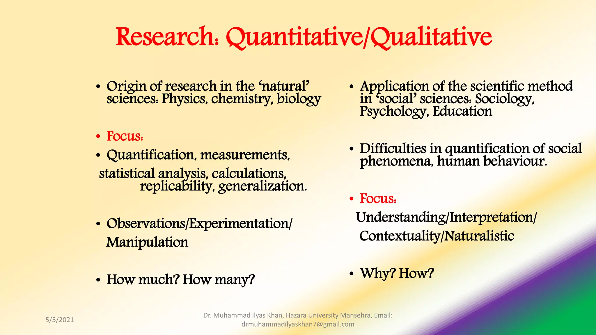Qualitative research definition and characteristics | PPT