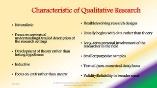 Qualitative research definition and characteristics | PPT