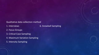 Qualitative research design | PPTX