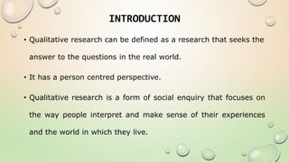 Qualitative research by Dr. Subraham Pany | PPT