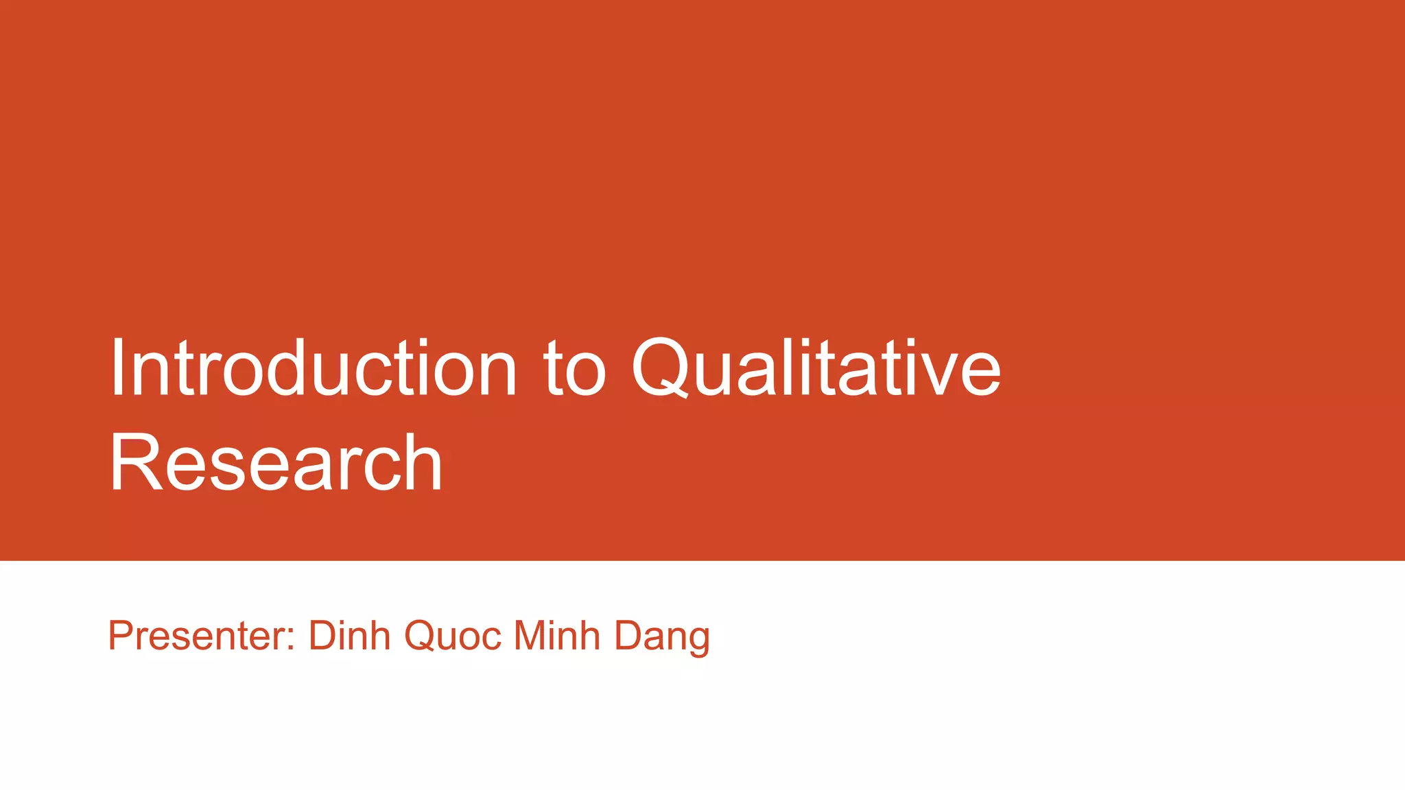 Qualitative research method | PPTX