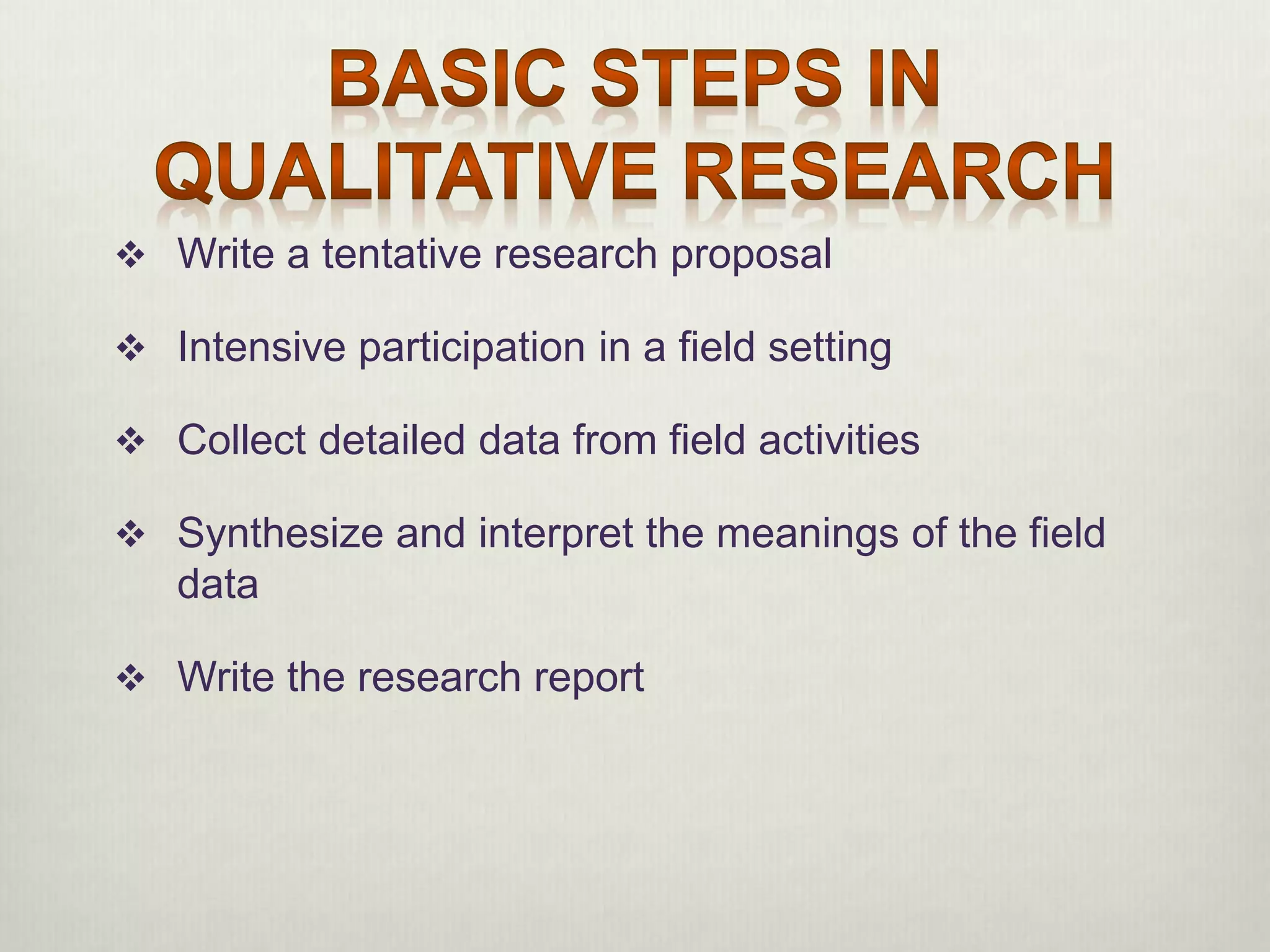 Qualitative Research Method | PPT