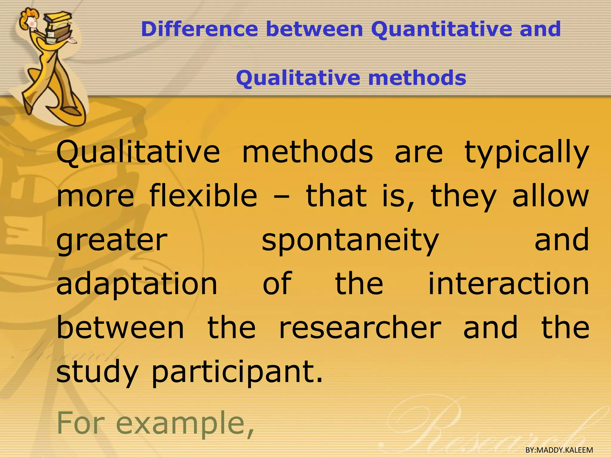 Qualitative research methodology 1 | PPT