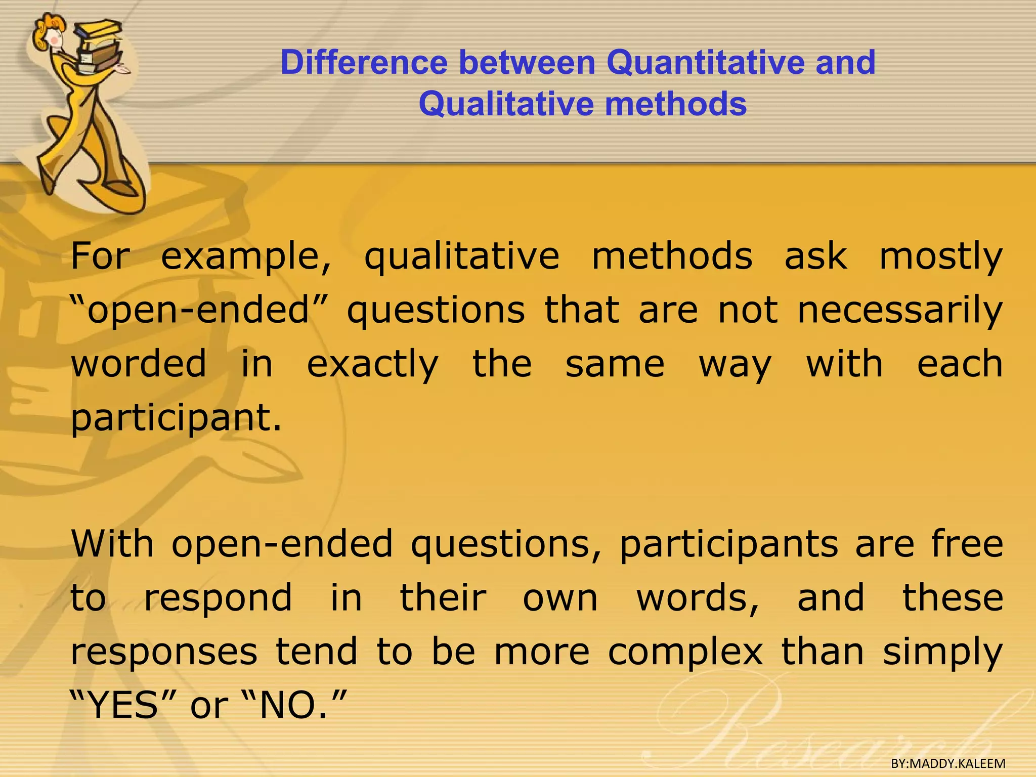 Qualitative research methodology 1 | PPT