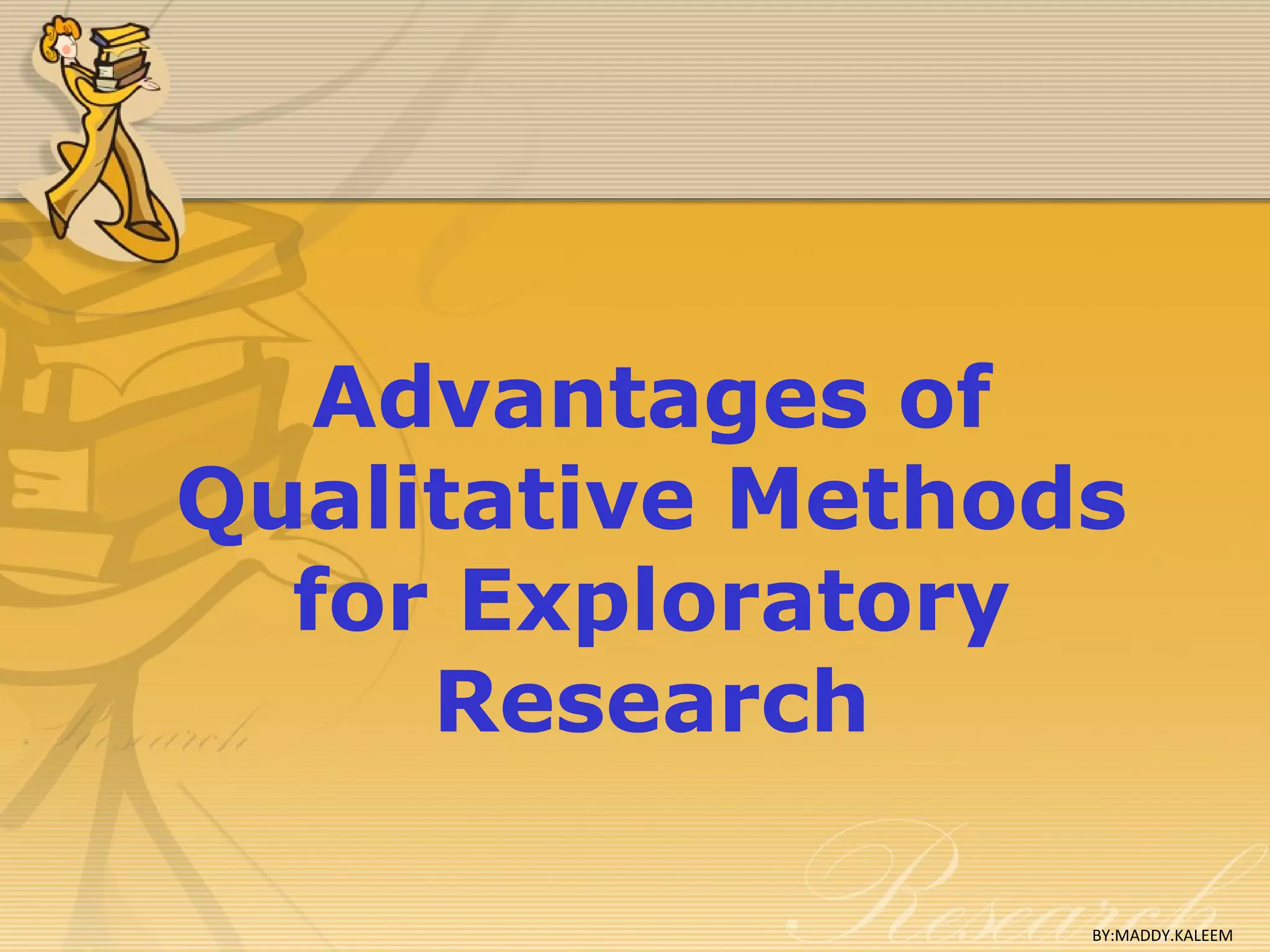Qualitative research methodology 1 | PPT