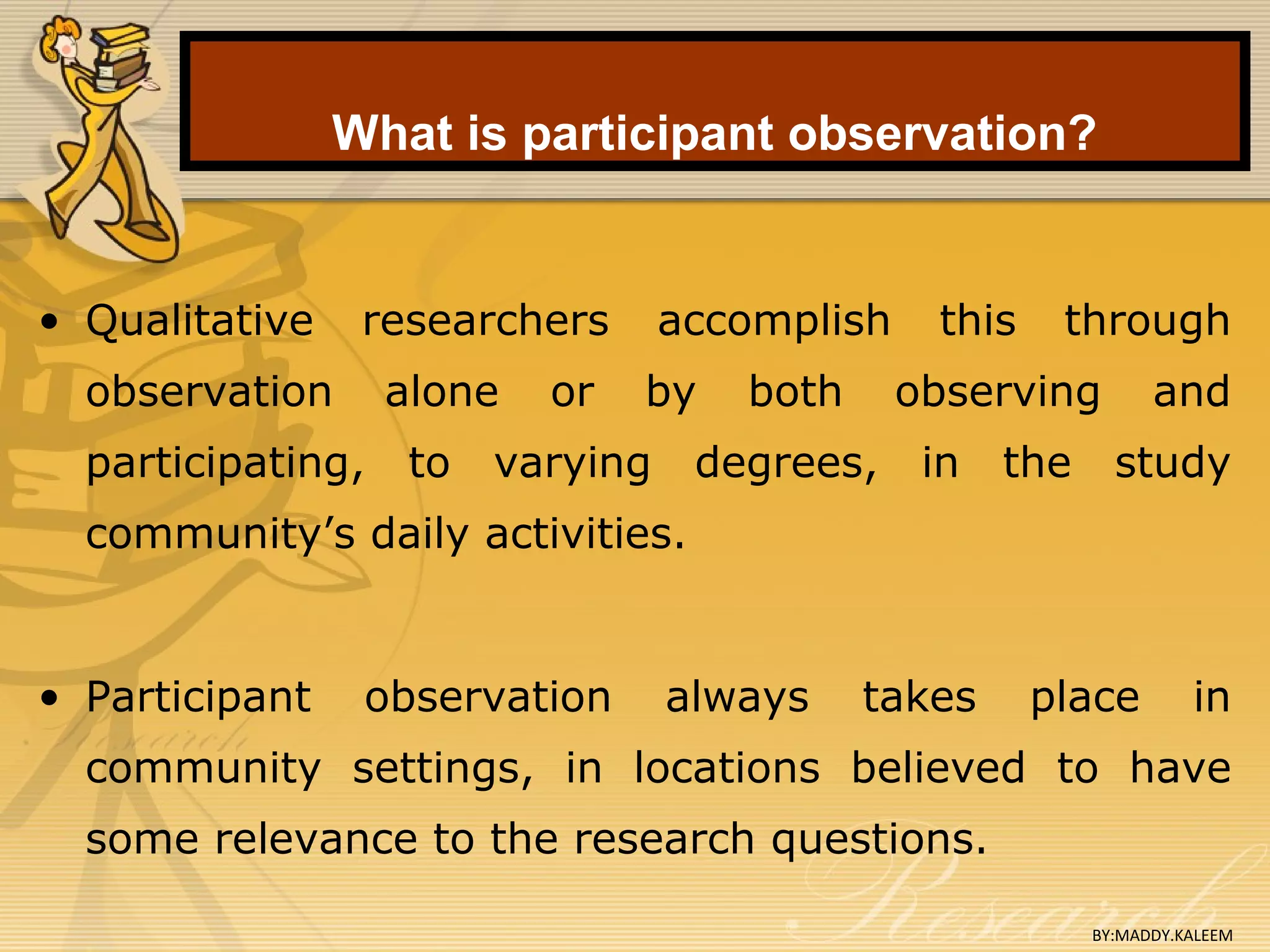 Qualitative research methodology 1 | PPT