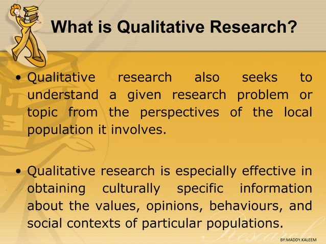 Qualitative research methodology 1 | PPT