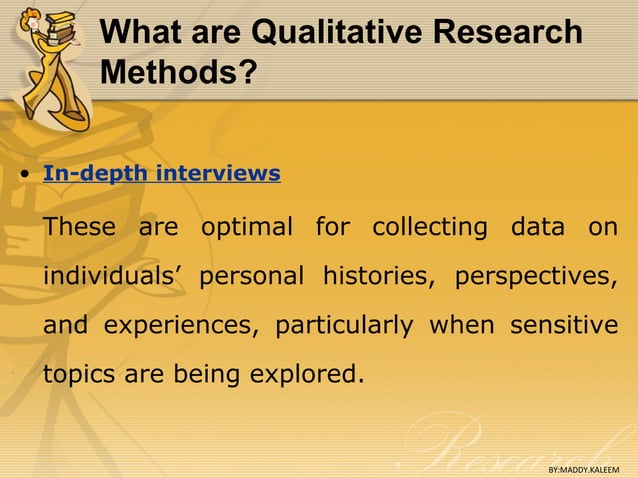 Qualitative research methodology 1 | PPT