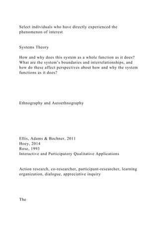 Qualitative Research Methods MatrixSubmit in Week 2ApproachDisci.docx