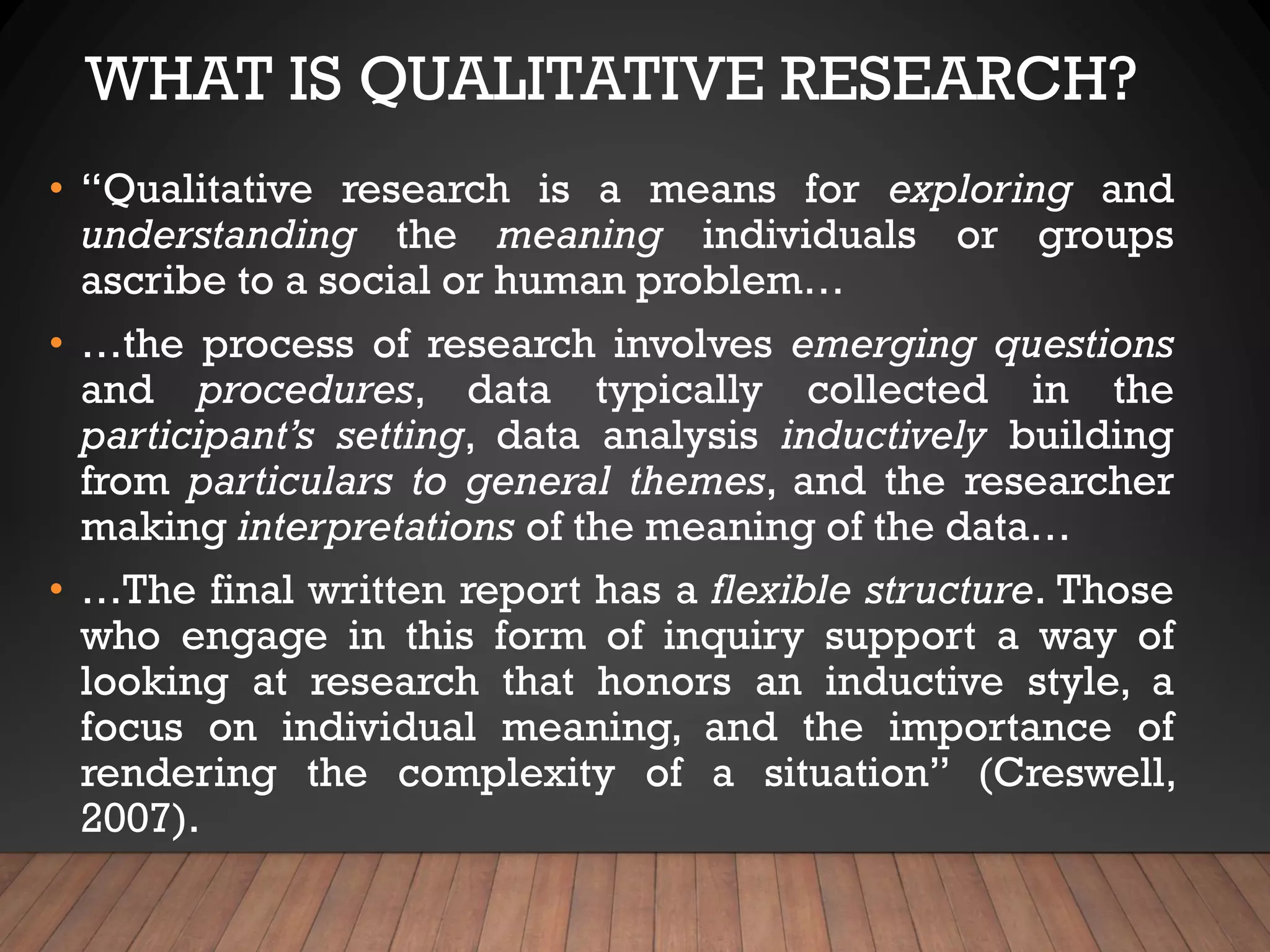 Qualitative research overview | PDF