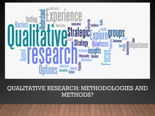 Qualitative research overview | PPT