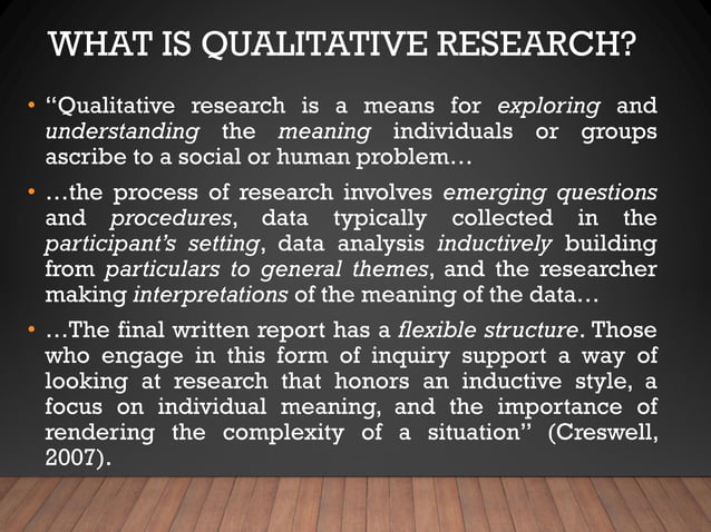Qualitative research overview | PPT