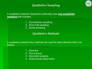 QUALITATIVE RESEARCH PROCESS | PPTX