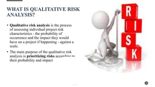Qualitative risk analysis | PPTX