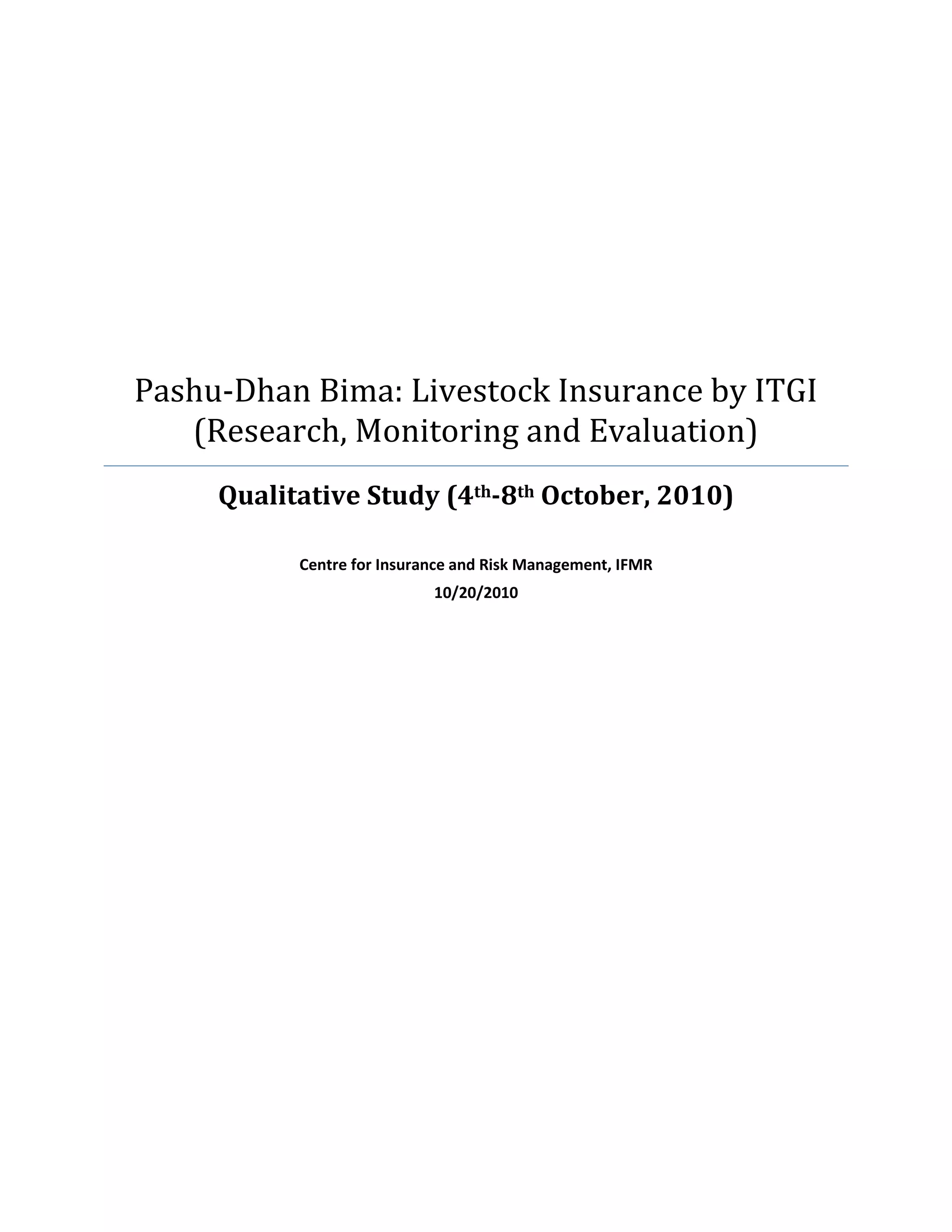 Qualitative study pashu_dhan | PDF