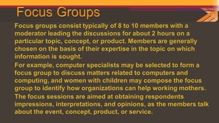 Qualitative Techniques of Data Collection - Survey, Observation, Depth ...