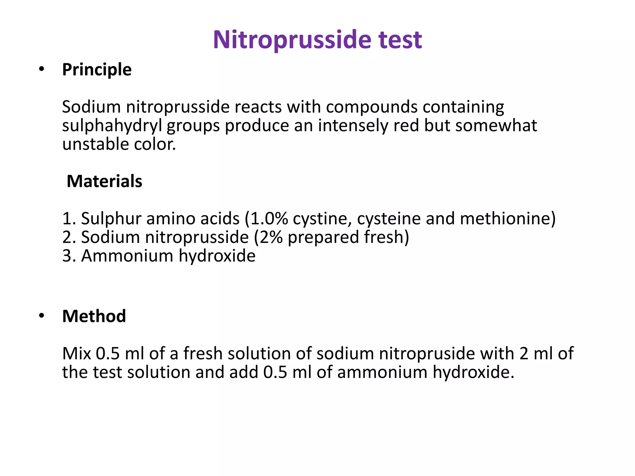 Qualitative test for proteins | PPTX
