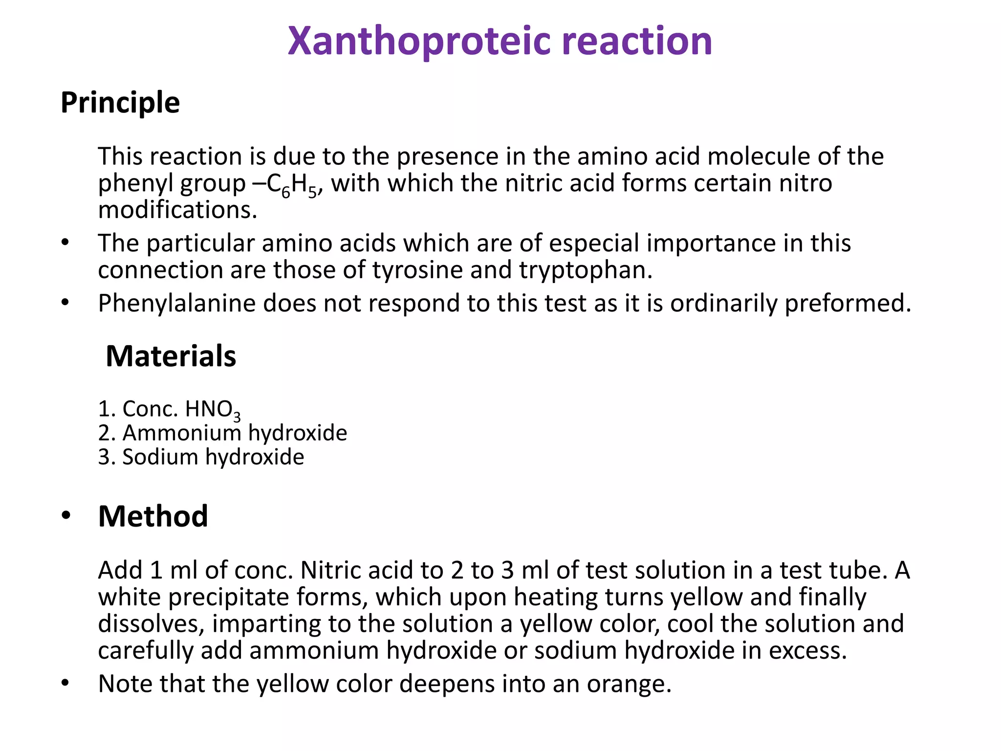 Qualitative test for proteins | PPTX