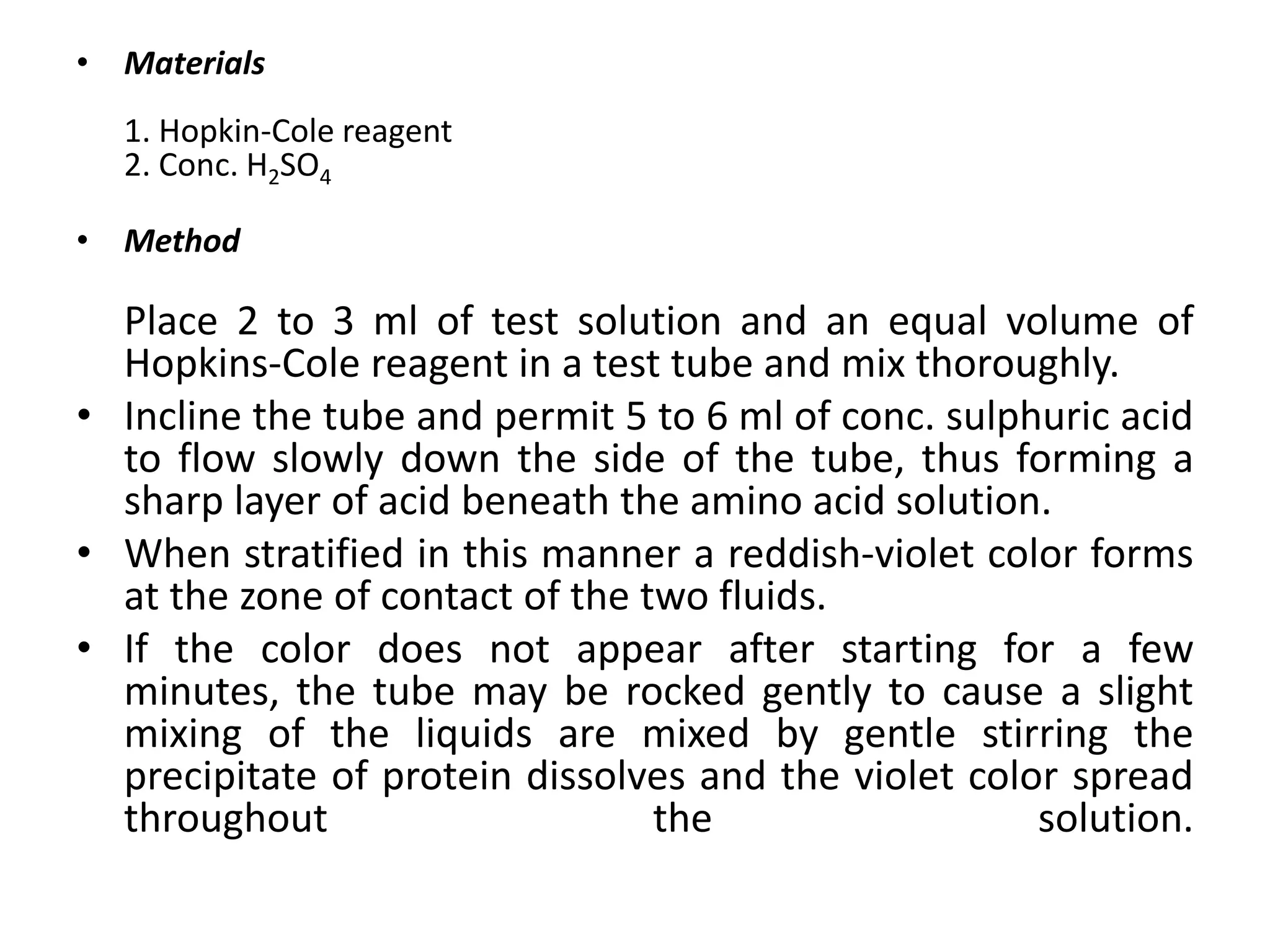 Qualitative test for proteins | PPTX