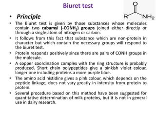 Qualitative test for proteins | PPTX