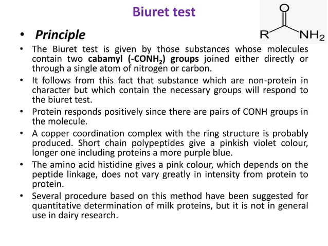 Qualitative test for proteins | PPTX
