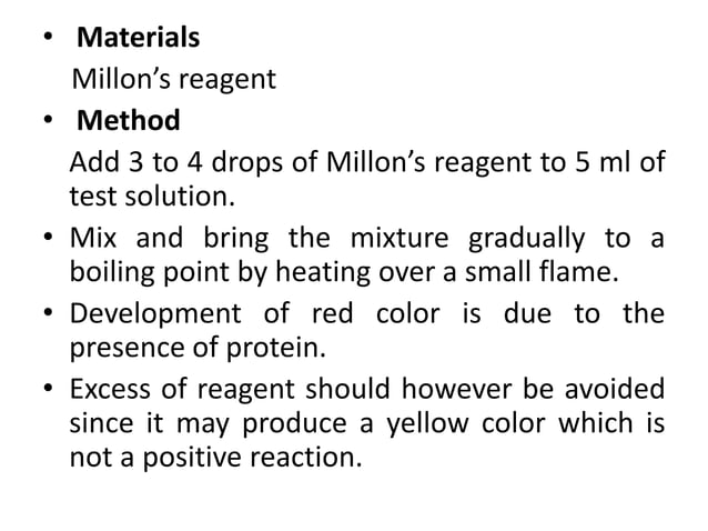 Qualitative test for proteins | PPTX