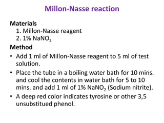 Qualitative test for proteins | PPTX