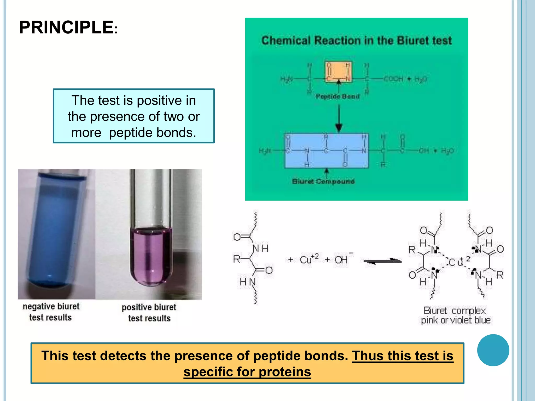 Qualitative test of proteins | PPTX