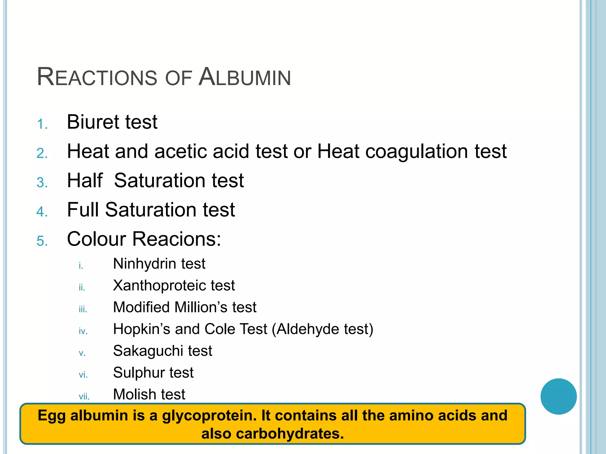 Qualitative test of proteins | PPTX