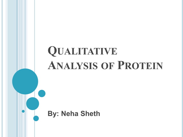 Qualitative test of proteins | PPTX | Chemistry | Science
